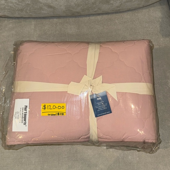 Pier 1 | Bedding | New Pier King Quilt Sham Set Color Blush Pink | Poshmark